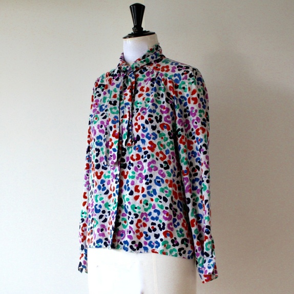 Herlig vintage silkebluse str 38 - Epla