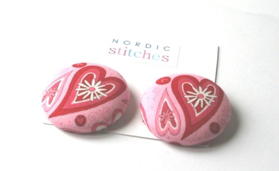 Knapper 38 mm ~ Hjerter IV ~ 2 stk - Epla