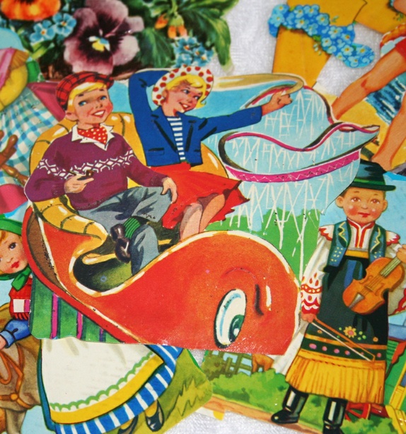 13 gamle glansbilder. - Epla