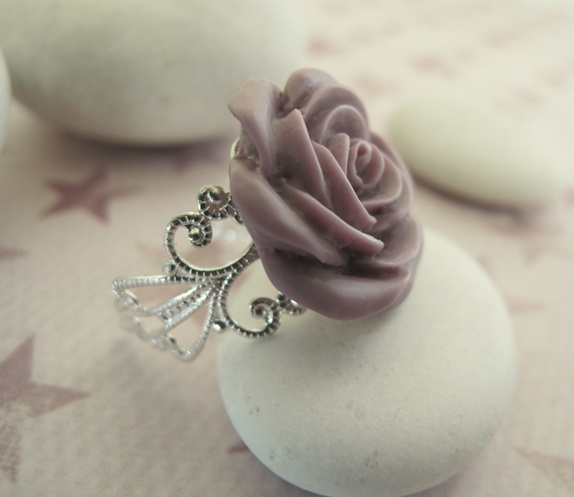 Ring med blomst ♥ Rose prinsessa - Epla