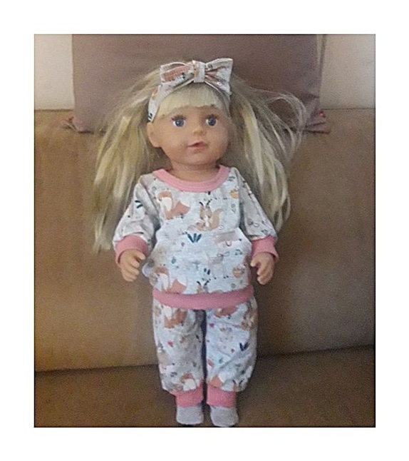 Dukkeklær til dukke 44cm, - Epla