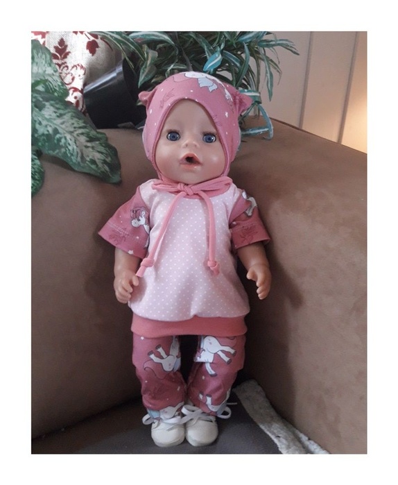 Dukkeklær til dukke 43cm, - Epla