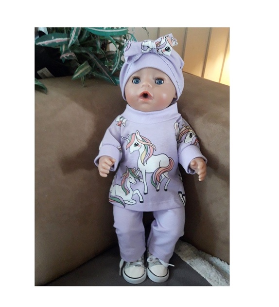 Dukkeklær til dukke 43-cm, ute og inne sett - Epla