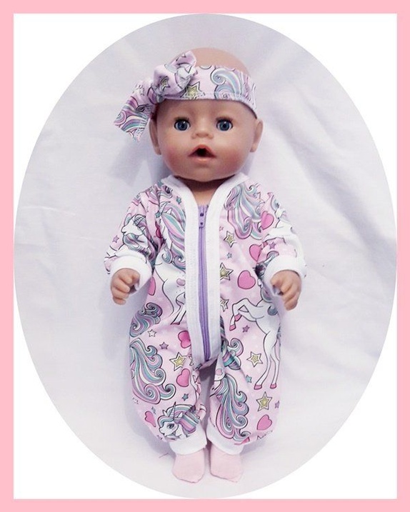 Dukkeklær til dukke 43cm, - Epla