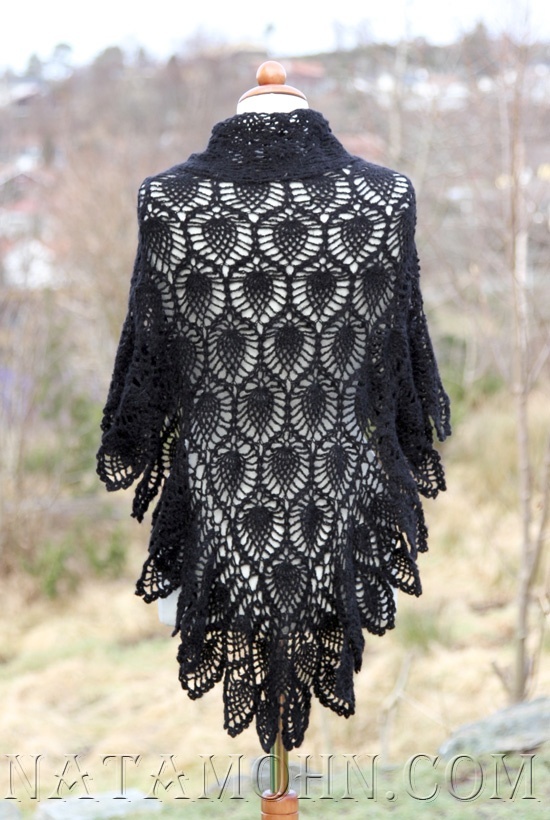 Sjal med ananas mønster. - Epla