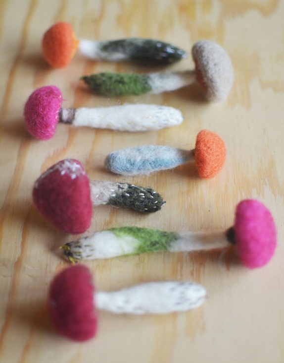 Tovet sopp ornamenter - Epla