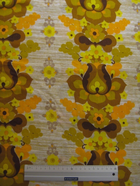 Retro stoff - tilnærmet ubrukt bomullsstoff fra Tyskland - Epla