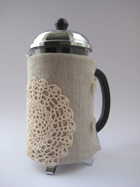 Reservert! Presskanne-varmer i lin - Epla