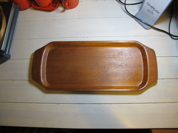 Retro formpresset teakfat - Epla