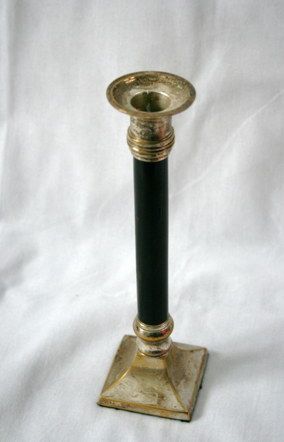 Gammel og fin lysestake, shabby chic! 23 cm - Epla