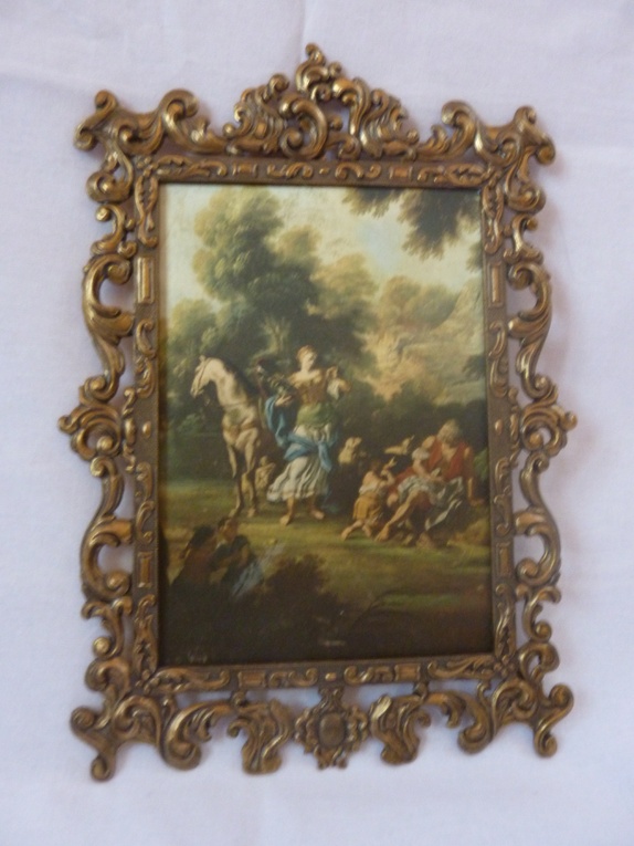 Fin ramme i metall med bilde (reproduksjon) - Epla