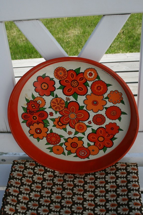 Vintage brett i orange farger - Epla