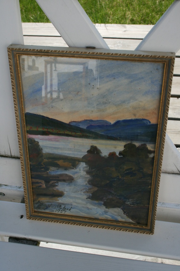 Gammelt bilde i ramme - Epla