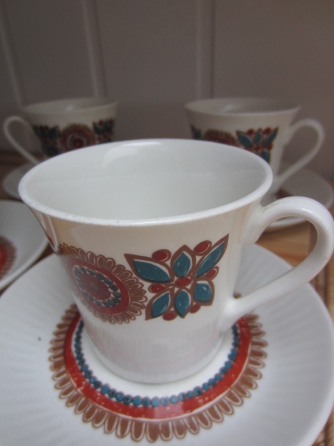 4 stk ASTRID Figgjo kaffekopper med fat - Epla