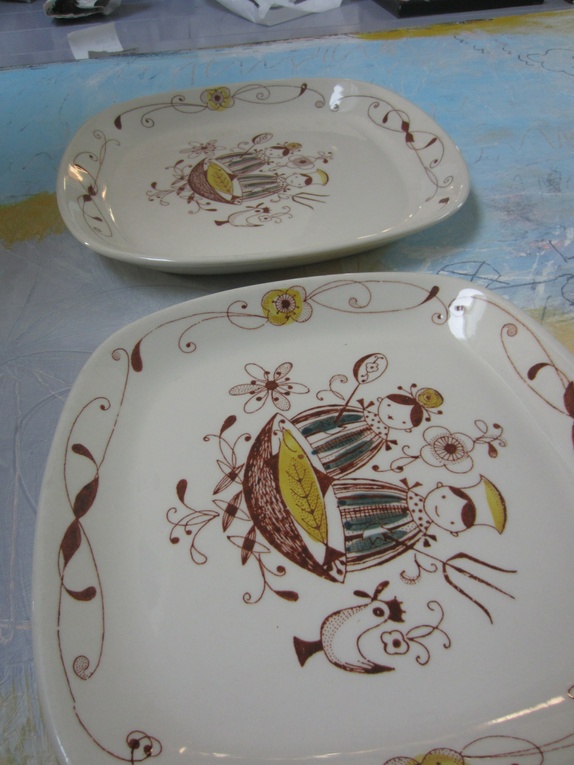 JANUARSALG! 2 stk StavangerFlint fat Flamingo Chef -design Inger Waage - Epla