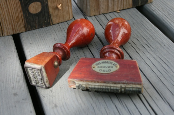 2 stk gamle stempler - Epla