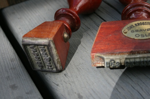 2 stk gamle stempler - Epla