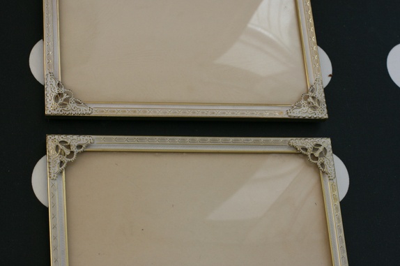 2 stk gamle rammer med gulldekor (ulike) - Epla