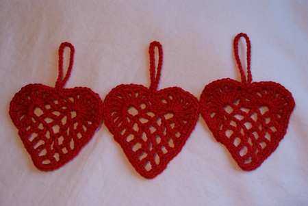 Heklet hjerter til jul - Epla