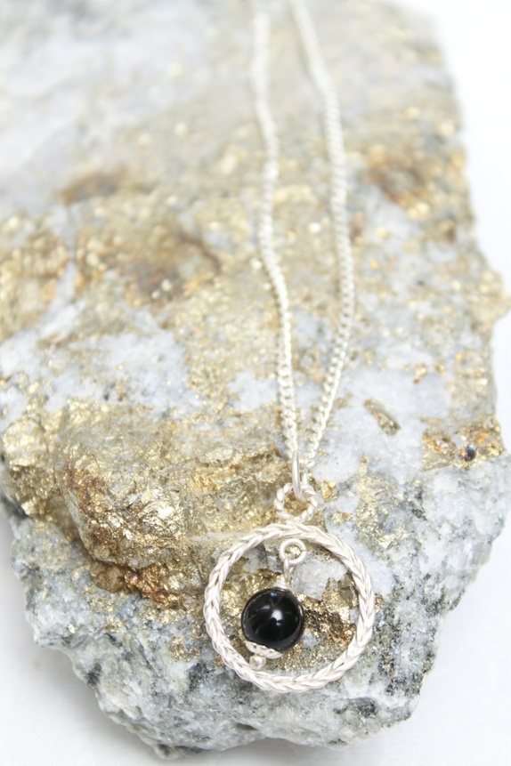 Sølv 925 - Anheng m. onyx - Epla