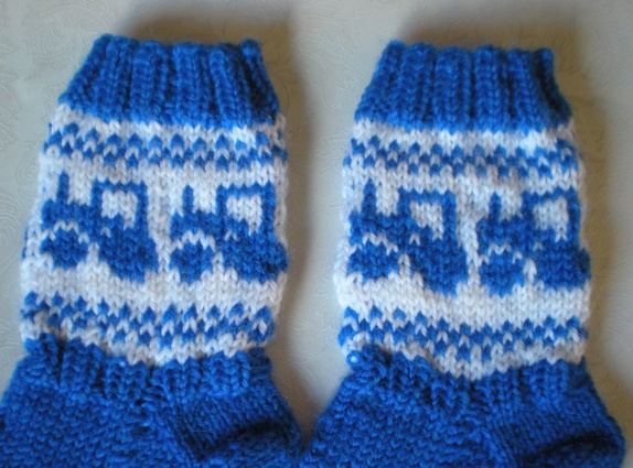 046 Sokker "traktor" blå 3 - 4 år - Epla