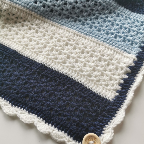 Koseteppe blå/marine - Epla