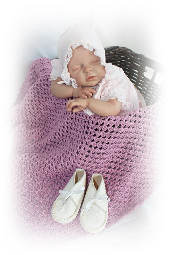 Babyteppe i mørk-rosa - Epla