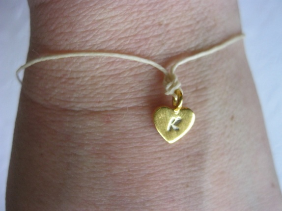 Make a wish...14 k gull hjerte med valgri bokstav... - Epla