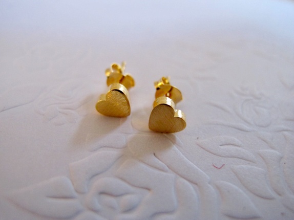 Hjerte øredobber - 18k goldfilled - Epla