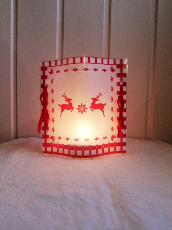 Salg :-) Telys skjerm - Røde reinsdyr - Epla