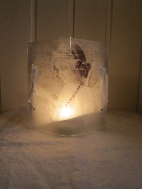 SALG! Telys skjerm - Glade jul engel - Epla