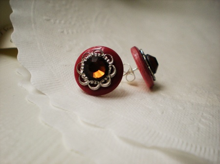 Øredobber *Bringebær* - Epla