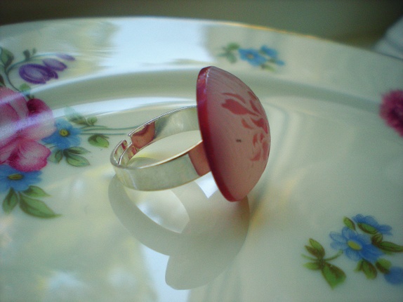 !SALG! Ring i fersken-farge - Epla