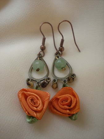 Salg! Øredobber *Orange rose* - Epla