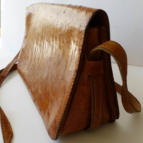 Vintage skinnveske lys brun - Epla