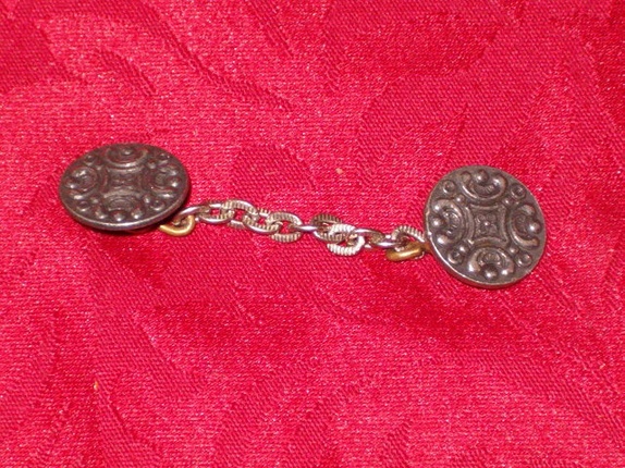 Vintage tinnknapper med kjede (lukning) - Epla