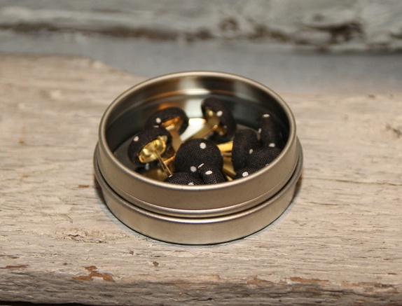 DOT DOT DOT... Brads/splittbinders med tekstilknapper 10 stk - 12 mm - Epla