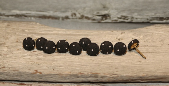 DOT DOT DOT... Brads/splittbinders med tekstilknapper 10 stk - 12 mm - Epla