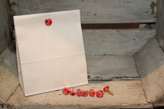 FLOWER POWER - Brads/splittbinders med tekstilknapper 8 stk - 12 mm - Epla