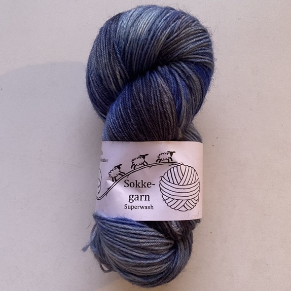 Sokkegarn - Blåmann - Epla
