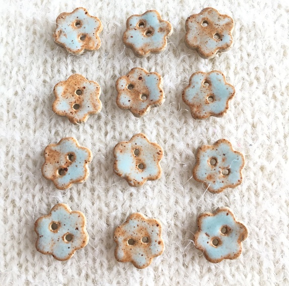 Blomsterknapper lys blågrønn - Epla