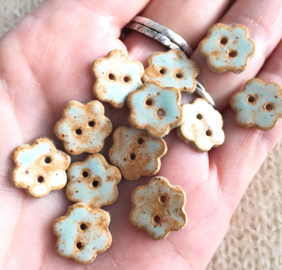 Blomsterknapper lys blågrønn - Epla