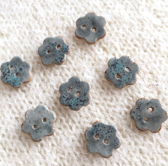 Blomsterknapper kobbergrønn - Epla