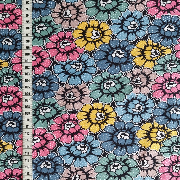 Bomullsjersey - blomstermønster - Epla