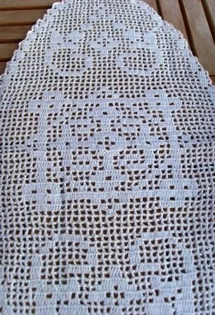 Gammel heklet brikke - Epla