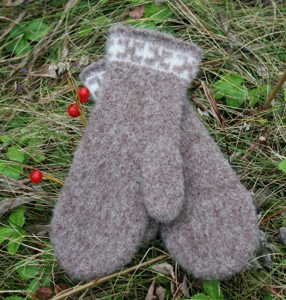 Brune tovede votter - Epla