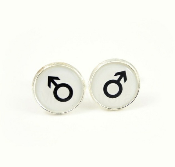 Male Symbol Cufflinks Mars Male Gender Symbol - Epla