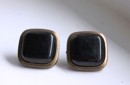 Sort kvadrat - Ørepynt - Epla