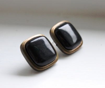 Sort kvadrat - Ørepynt - Epla