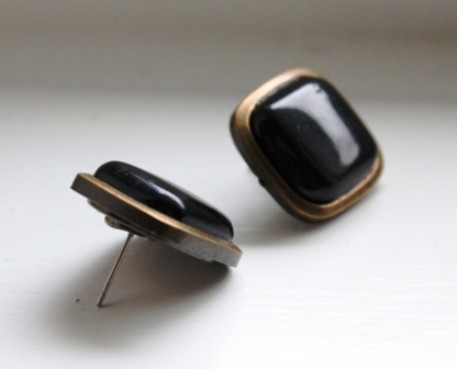 Sort kvadrat - Ørepynt - Epla